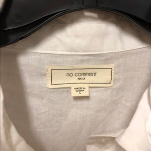 No Comment | Tops | Nwt No Comment White Button Down Blouse | Poshmark